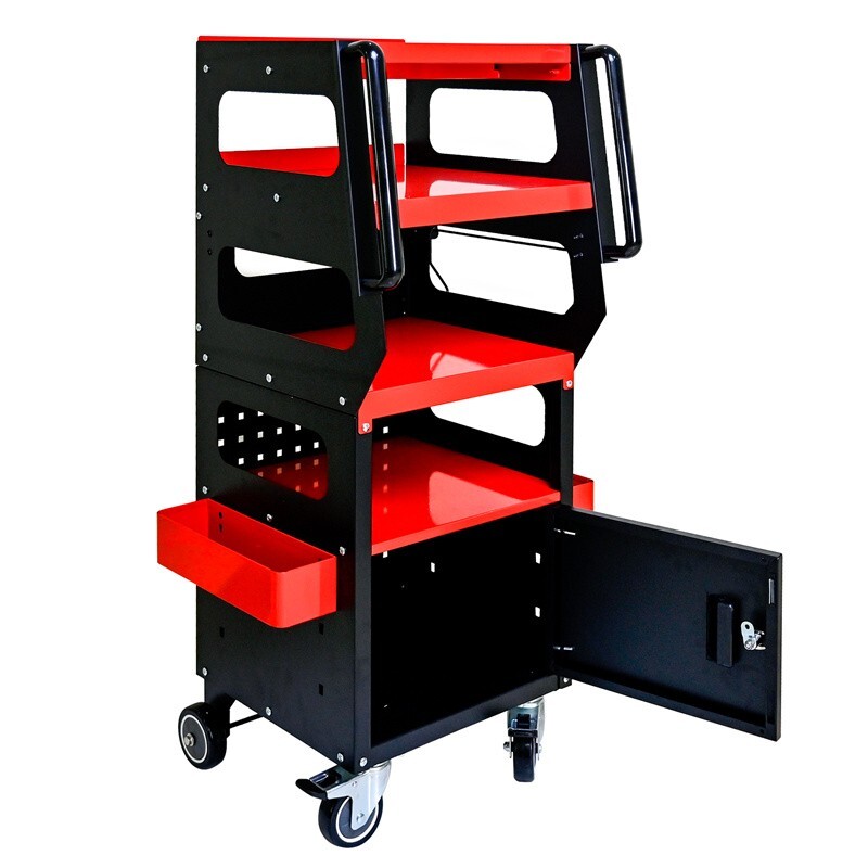 4 Tier Rolling Tool Cart Mechanic Storage Trolley for Automotive ...