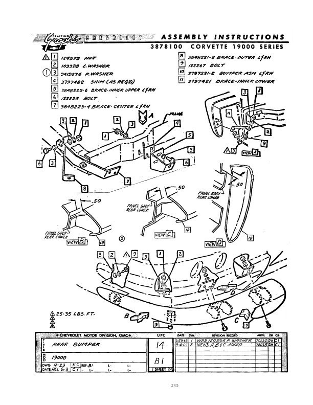 1966 Corvette Factory Assembly Manual Bound Instruction Book Chevrolet ...