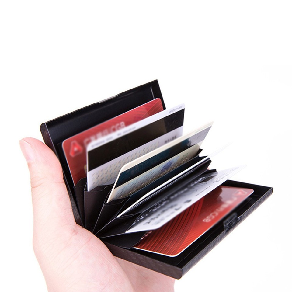Wallet Credit Card Holder Stainless Steel Anti Theft Anti Degaussing ...