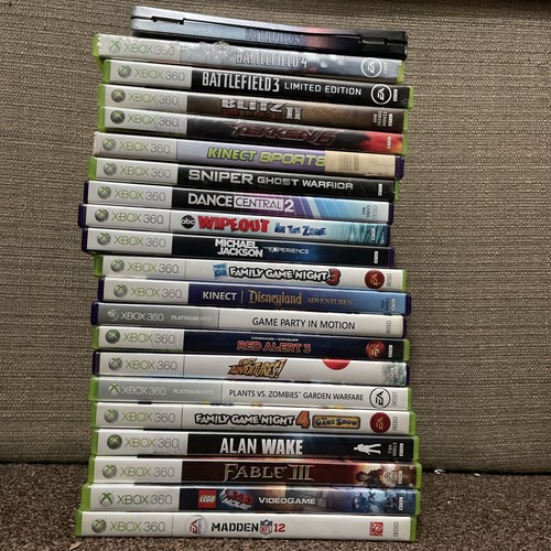 XBOX 360 GAME LOT 20 INCLUDING BATTLEFIELD,LEGO, ALAN WAKE, KINECT | eBay