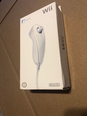 Official Nintendo Wii White Nunchuk Controller Video Game Nunchuck New ...