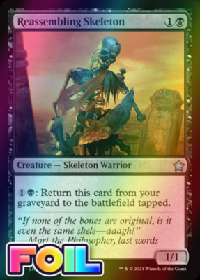 x1 Reassembling Skeleton FDN Foundations MTG 182 FOIL UNCOMMON M/NM 1x ...