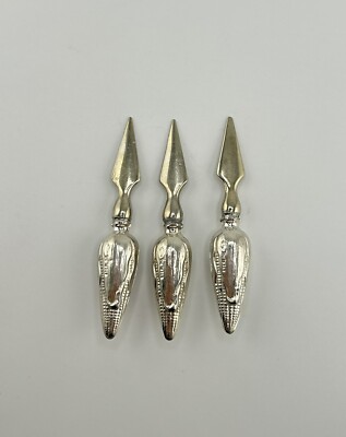 Vintage Webster Sterling Silver Corn on the Cob Holders (3) Corn Design ...