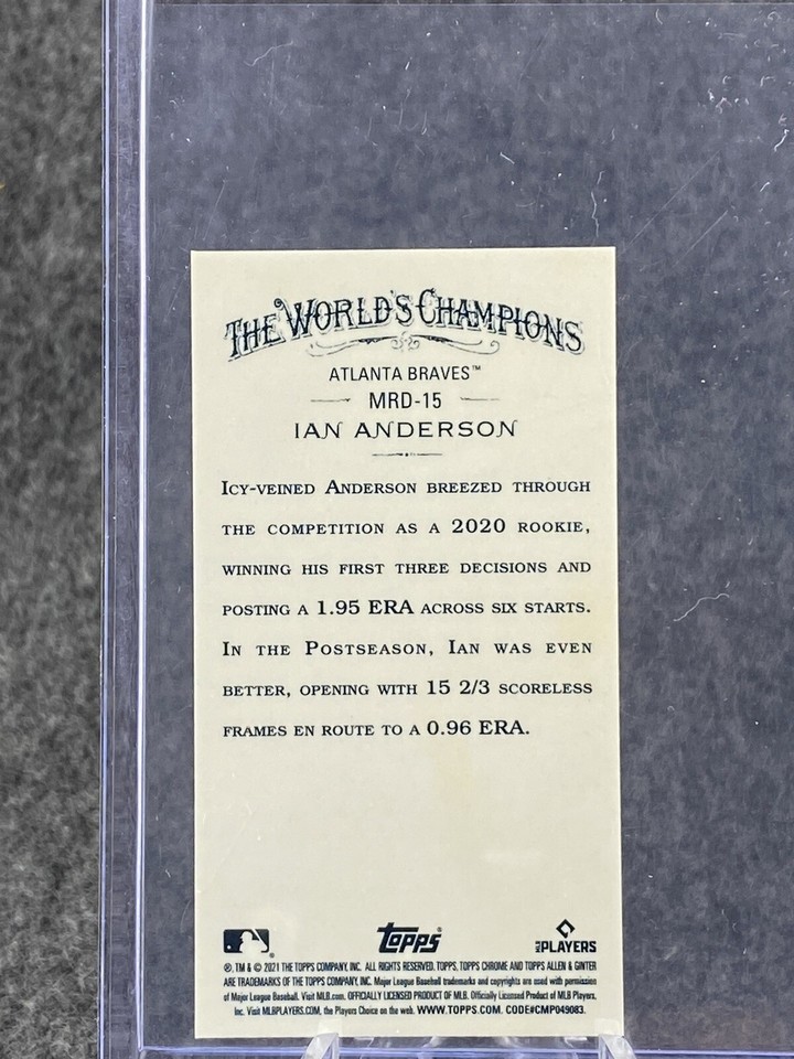 2021 Topps Allen and Ginter Chrome Mini Ian Anderson #MRD-15 | eBay