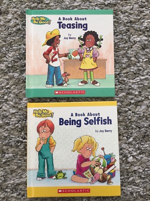 2 Help Me Be Good Books By Joy Berry. Scholastic Hardback Being Selfish ...