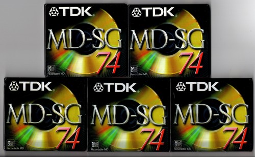 (5) TDK MD-SG Gold MD MiniDiscs 74 Minute SEALED NEW | eBay