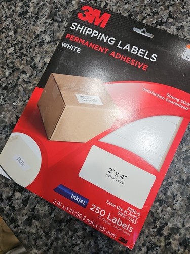 180/Pack 2 X 4 3M Shipping Labels 3200-S Similar to Avery Inkjet White ...