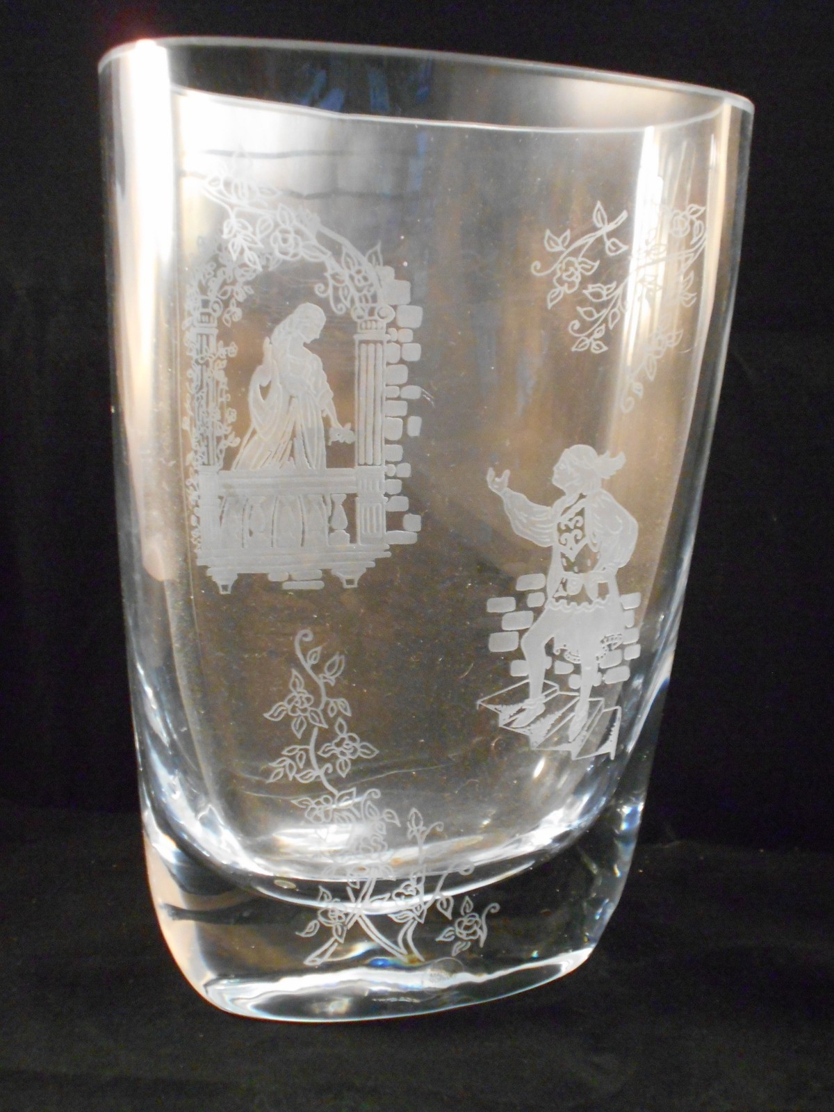 Magnor Norway Art Glass Vase - Romeo & Juliet - Franklin Mint 1988 1of2 ...