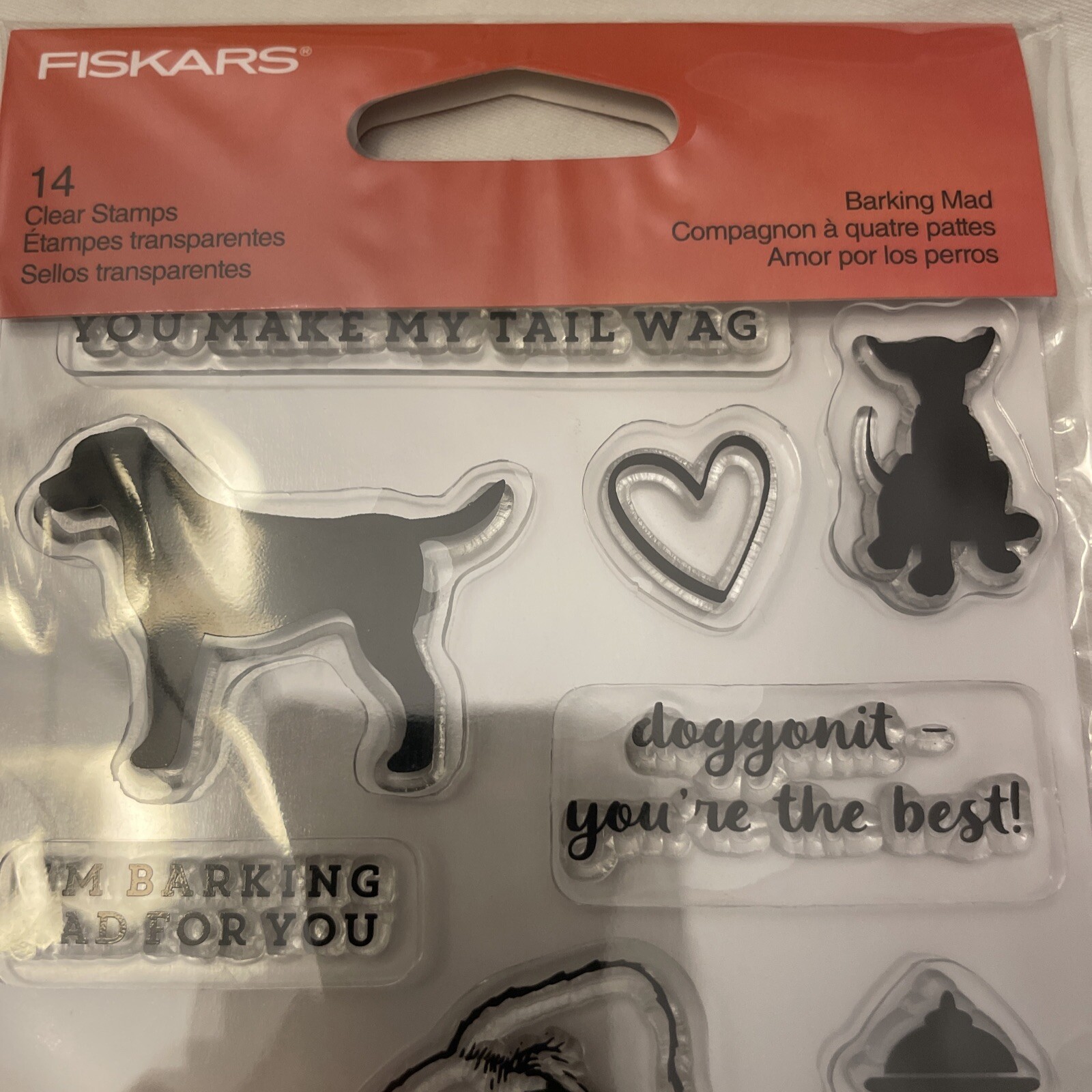 Dog Clear Acrylic Stamp Set by Fiskars Barking Mad NEW! 146910-1001 | eBay