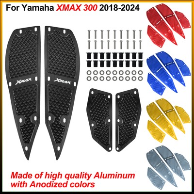 Aluminum Footboard Mats with Mounting Accessories, For Yamaha XMAX 300 ...