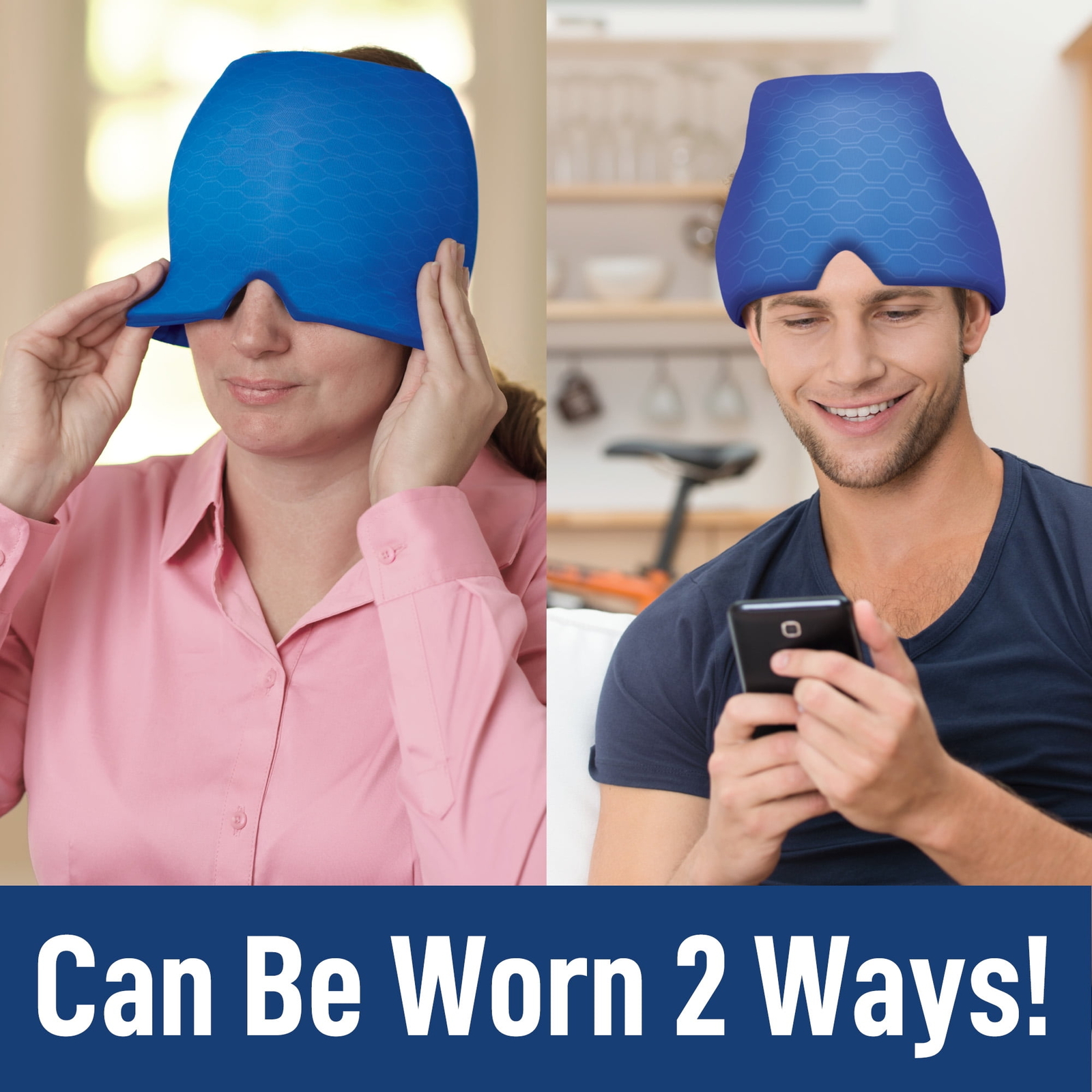 Miracle Headache Relief Cooling and Compression Cap, 360 Degree Head ...