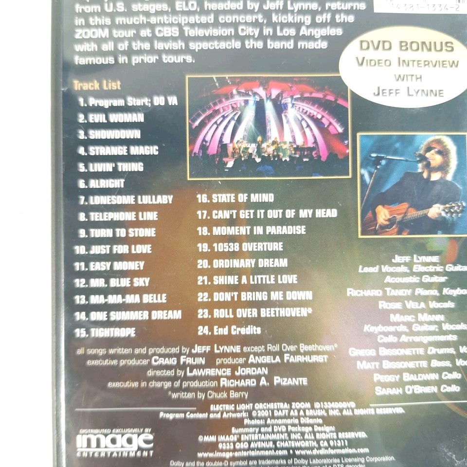 Electric Light Orchestra (ELO) Zoom Tour Live DVD Excellent | eBay