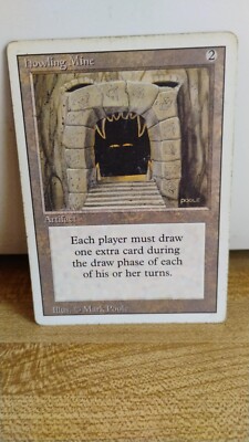 HOWLING MINE Artifact MTG Magic the Gathering White Border Trading Card ...