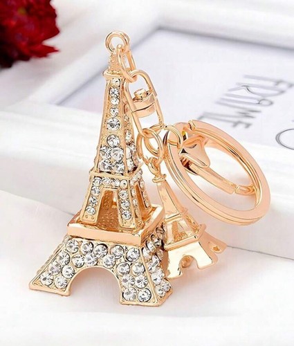 Eiffel Tower Keyring Charm France Paris Rhinestone Keychain Bag Gift ...