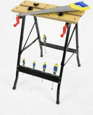 Portable Foldable Wooden Workbench Clamping Vice Workmate Work Bench ...