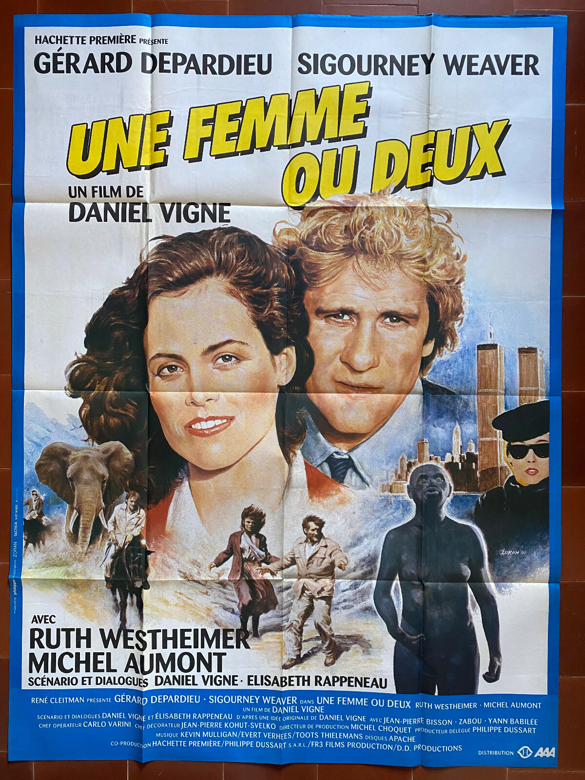 Poster A WOMAN OR TWO Daniel VIGNE Gerard DEPARDIEU S.WEAVER 120x160cm ...