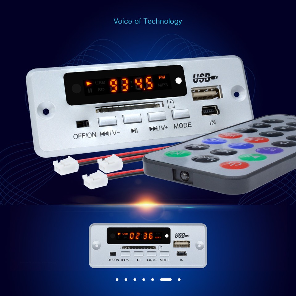 Digital 5V LCD MP3 Wireless Decoder Board USB TF SD Audio Module FM ...