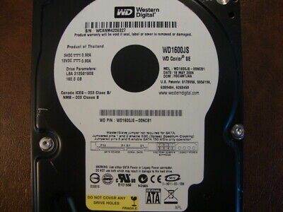 Western Digital WD1600JS-00NCB1 DCM:HSCANTJAA 3.5" 160GB Sata HDD | eBay