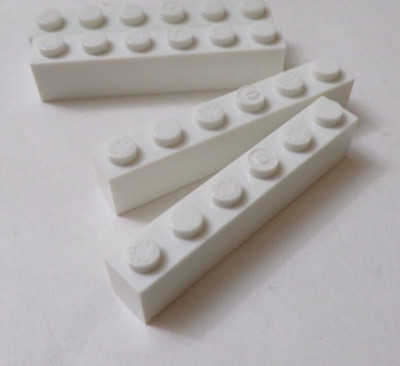 Mega Bloks x4 White 1x6 Bricks (021-51) | eBay