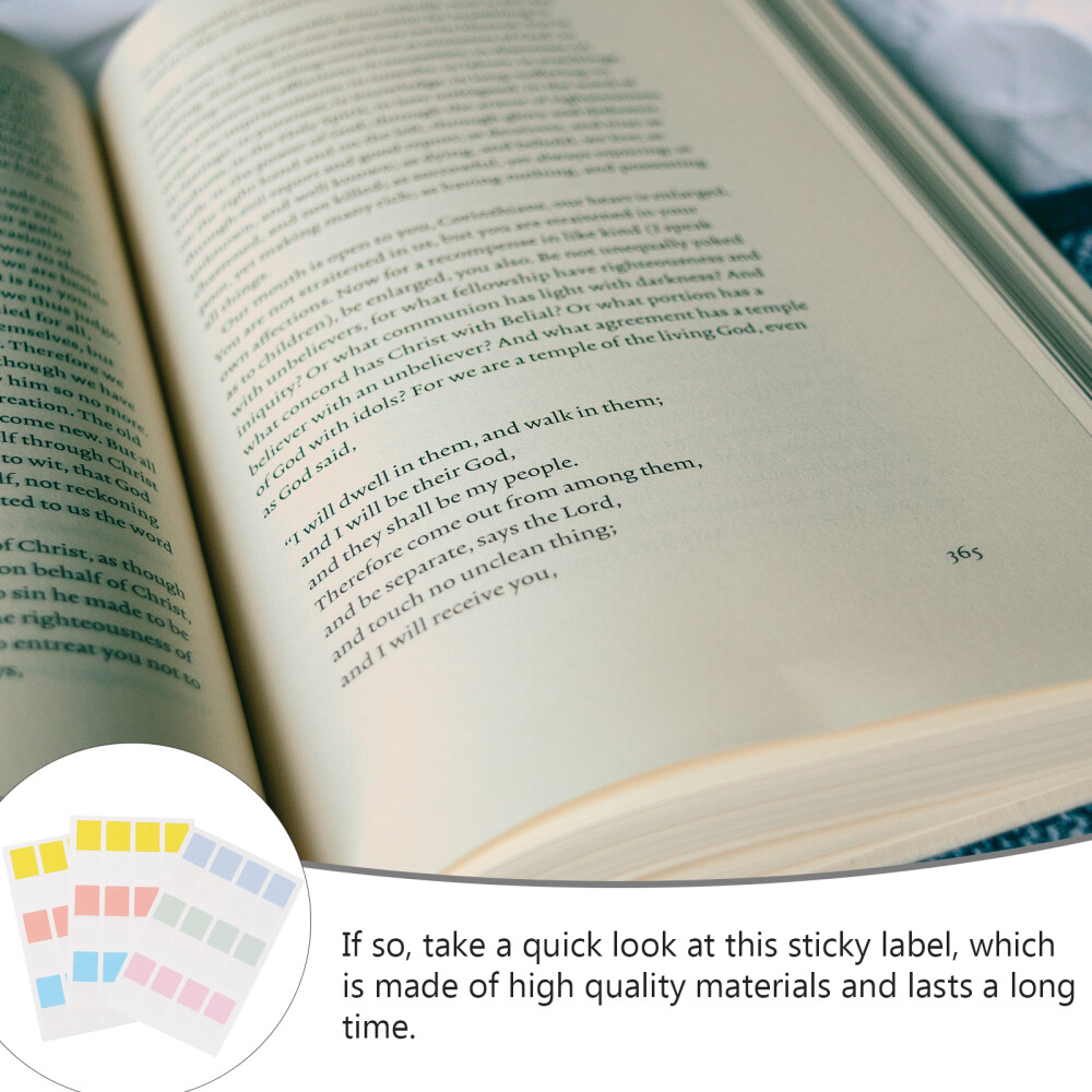 3 Sets Office Memo Stickers Colorful Index Label Fluorescent Film | eBay