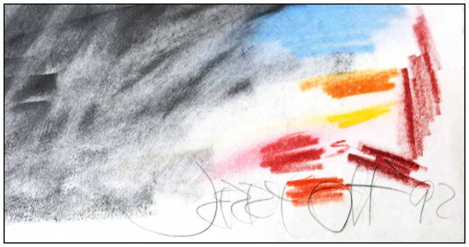 Jerry Ott Large Original Painting Signed Female Portrait Modern Framed ...