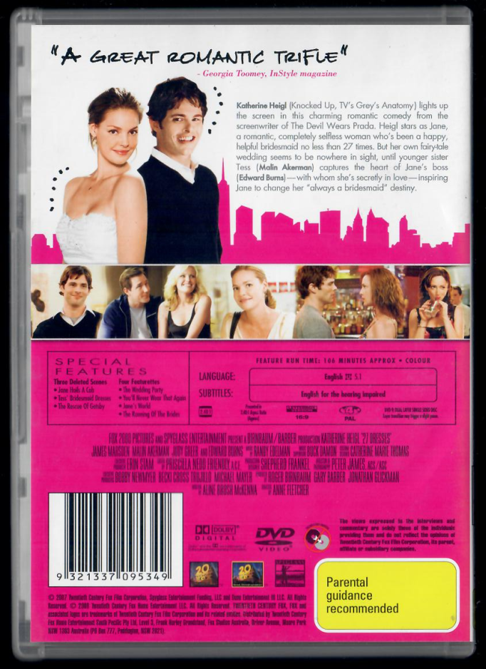 27 Dresses （DVD 2008） | eBay Australia