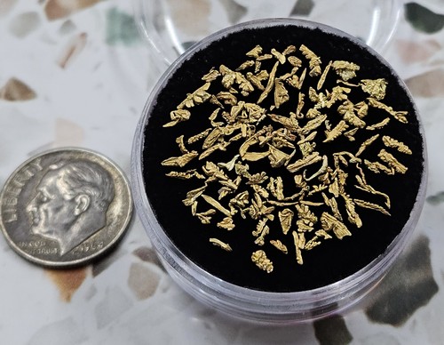 Rare!! Natural Crystalline Gold Collection * 1.1g Total * High Quality ...