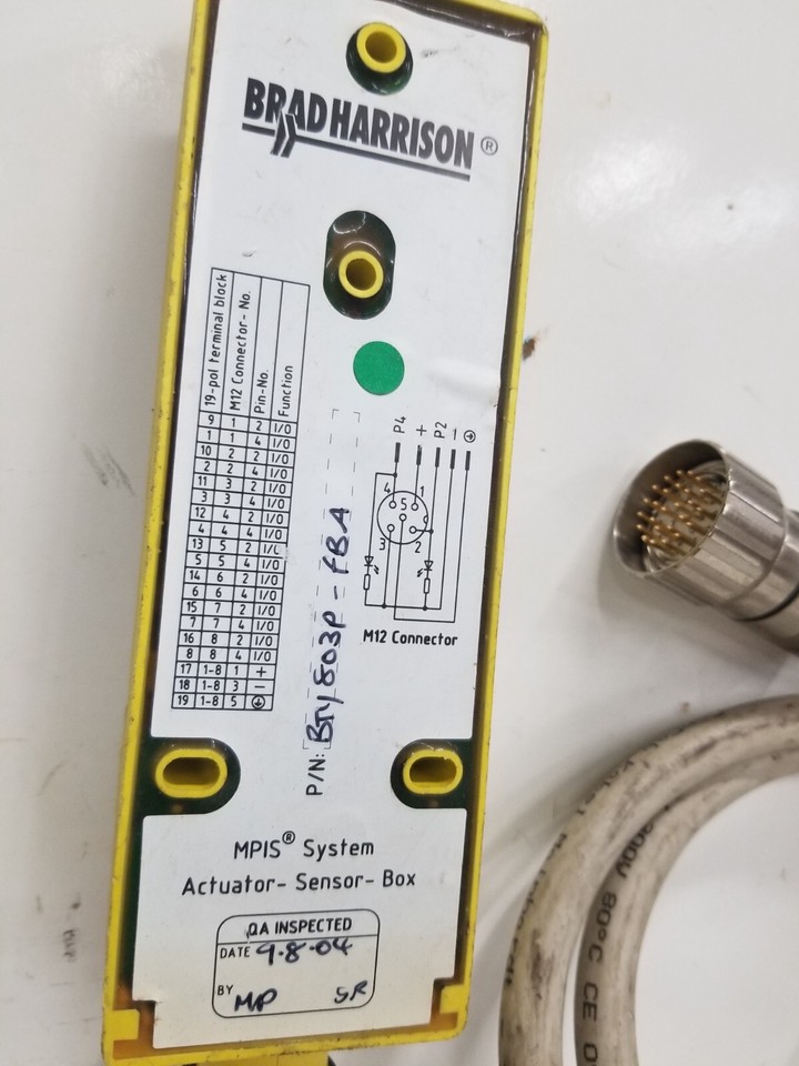 Brad Harrison BTY803P-FBA Actuator Sensor Box 8 Port Circular Connector ...