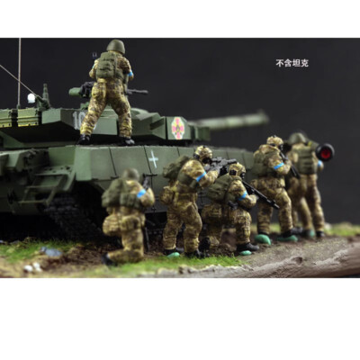 7Pcs 1/72 Miniatures Figure Tank Soldiers Scene Prop Model For Cars ...