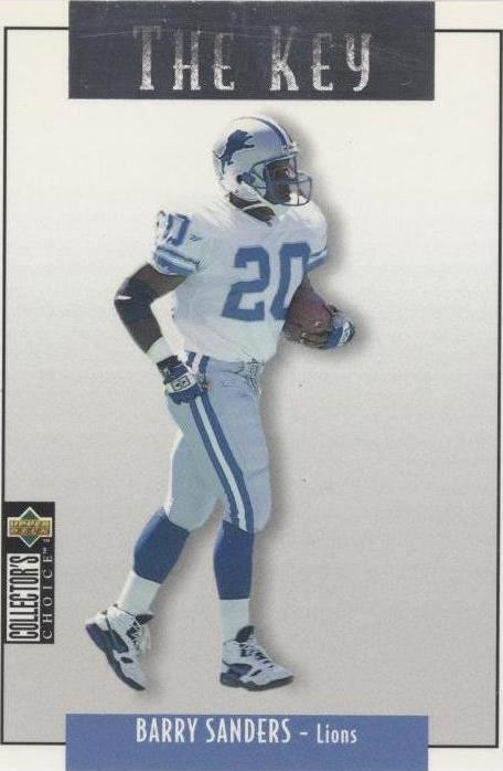 1995 Upper Deck Collector's Choice Update - Barry Sanders #U62 Silver ...