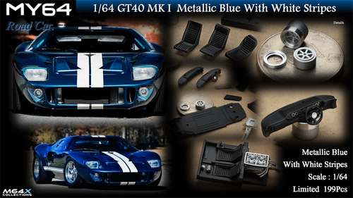 MY64 1:64 GT40 MKI Resin Model Car | eBay