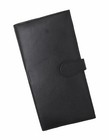 Genuine Leather PLAIN Checkbook Cover Black with Snap Closure NEW!!! | eBay