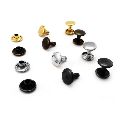 Double cap rivets 9 mm cap 8 mm pin height Rapid Rivets studs leather ...