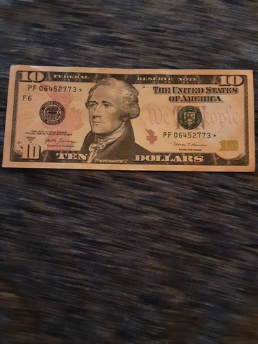 United States Of America Series 2017A $10 Dollar Bill Star Note | eBay