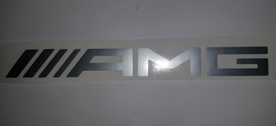 AMG Mercedes sticker / decal 255mm x 28mm Metallic Silver | eBay