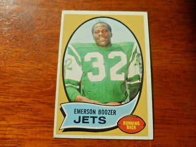1970 TOPPS FOOTBALL #128 EMERSON BOOZER NEW YORK JETS ROOKIE CARD EX/MT ...