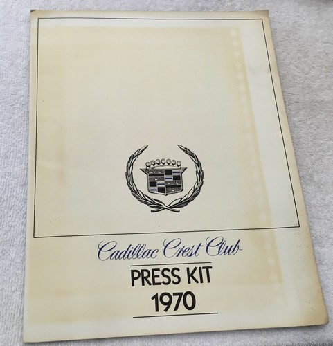 1970 Cadillac Crest Club Press Kit Dealership Fleetwood Eldorado ...