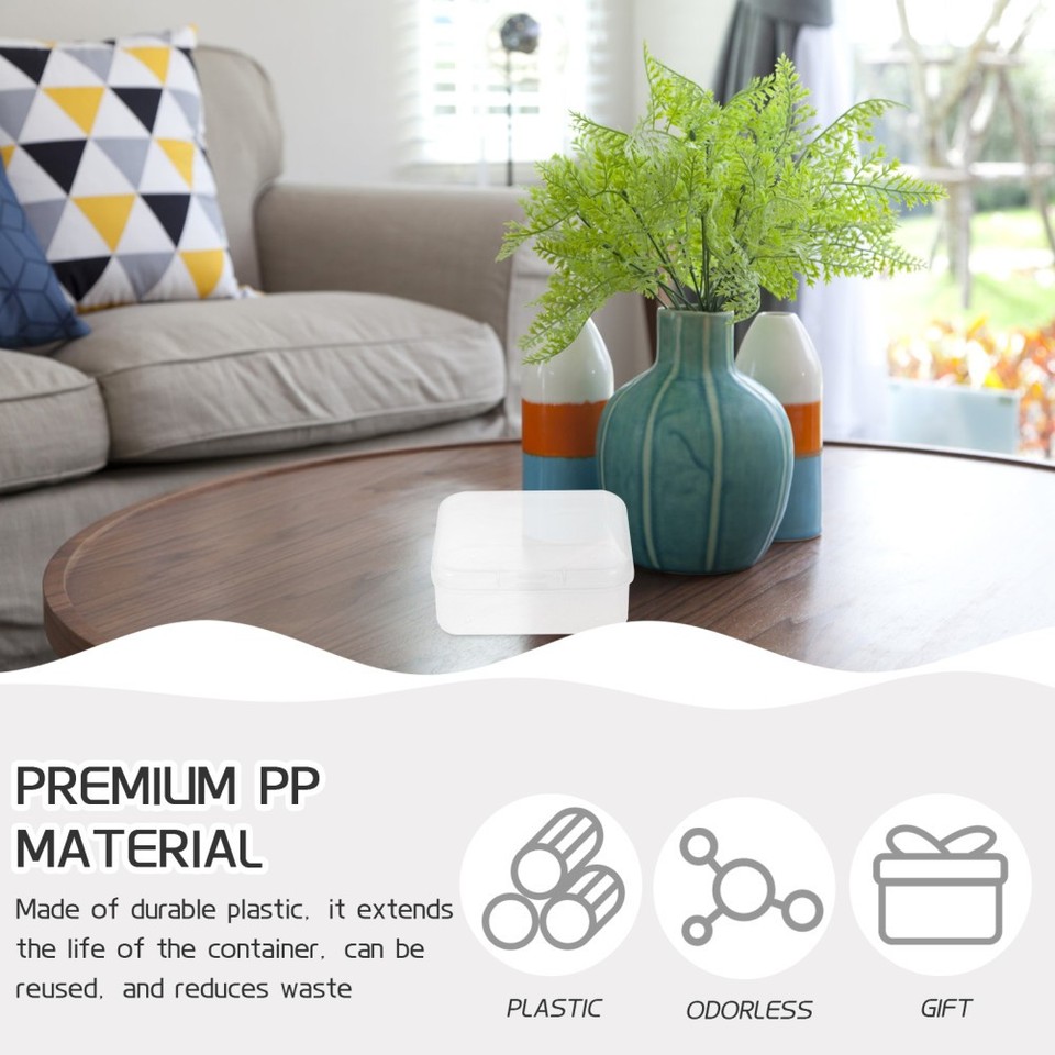 40 Pcs Mini Bead Containers Small Plastic Square Organizer Jewelry ...