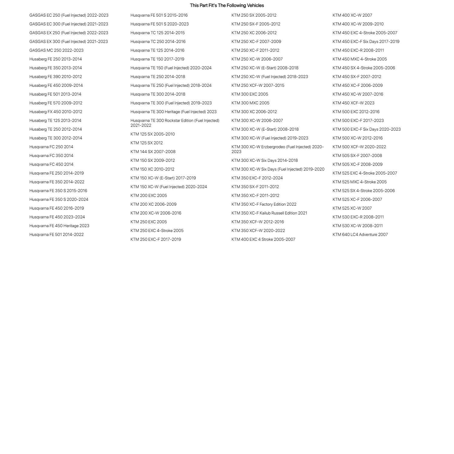 Tusk Racing Axle Block Orange For KTM 150 XC-W (E-Start) 2017-2019 | eBay