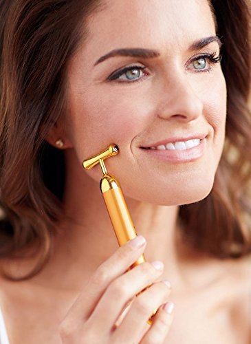 24k Gold Beauty Bar Facial Roller Face Vibration Skincare Massager ...