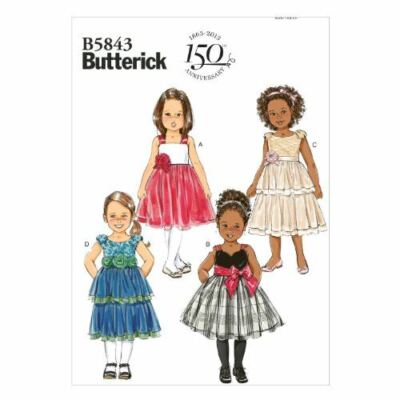 Butterick Sewing Pattern 5843 Girls Childs Dress Size 3-6 CCE | eBay ...