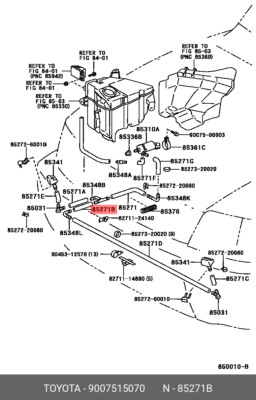 Genuine OE washer tube, 9007515070 for TOYOTA 90075-15070 | eBay