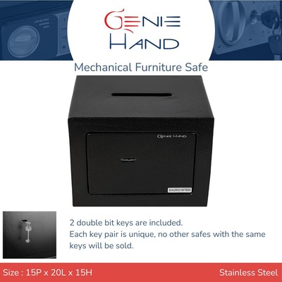 Security Safe Box with Key, Mechanical Cabinet Safe with Double Key ...