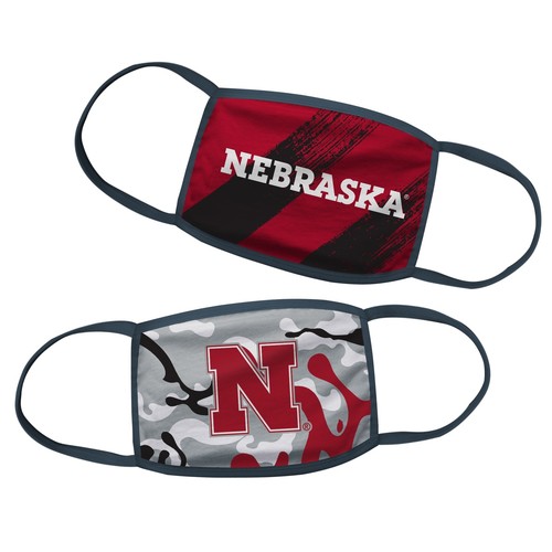 Nebraska Cornhuskers NCAA Youth 8-20 2 Pack Camo Double Layer Cloth ...