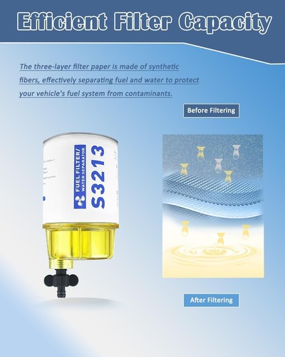 S3213 Fuel Water Separator Filter Element with Clear Bowl, Marine Fuel ...