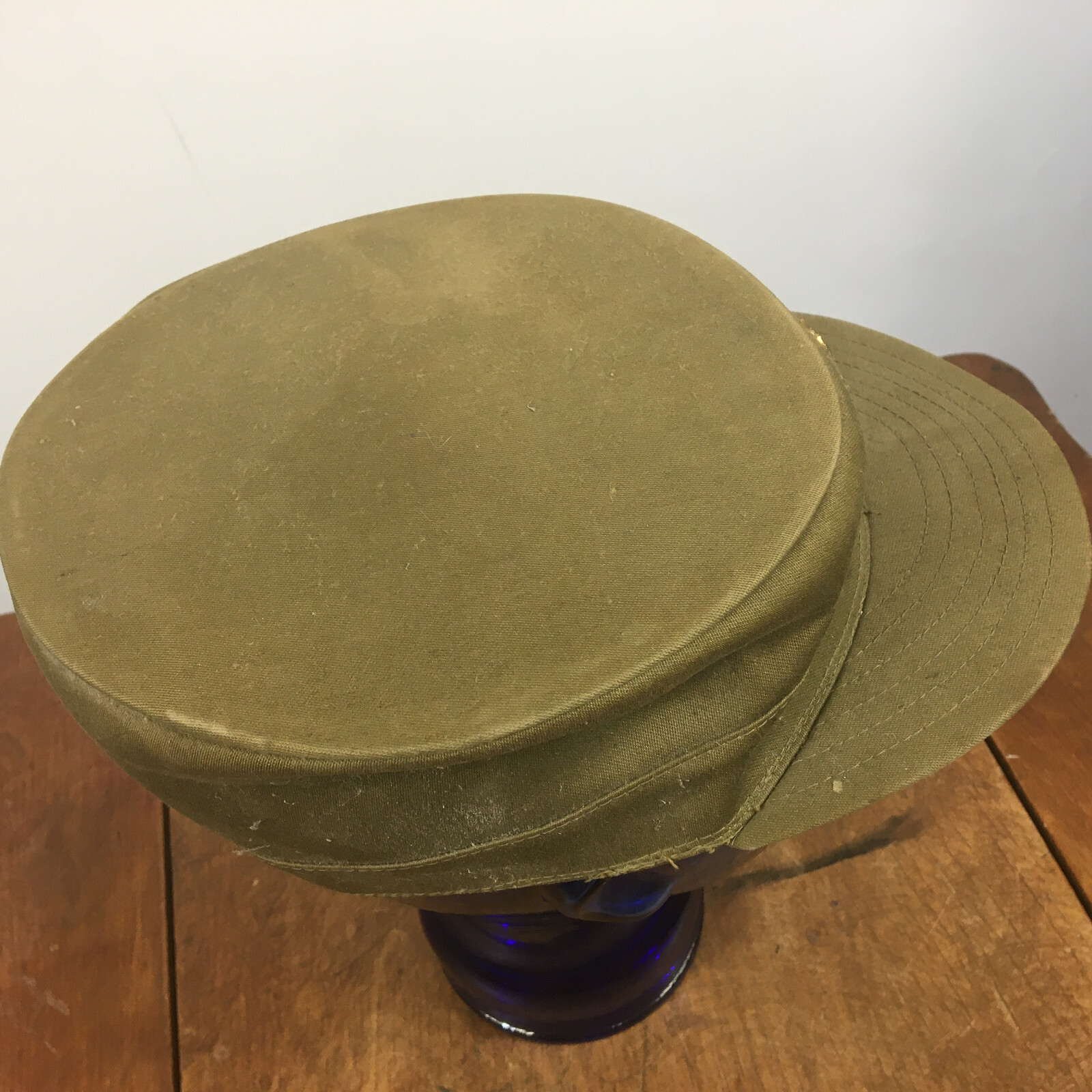 Vintage 50s Korea Ridgeway Hat Cap Fidel Castro Green Army Military ...