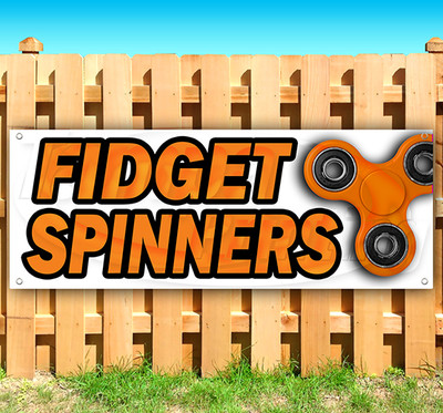 FIDGET SPINNERS Advertising Vinyl Banner Flag Sign 15" 18" 20" 24" 30 ...