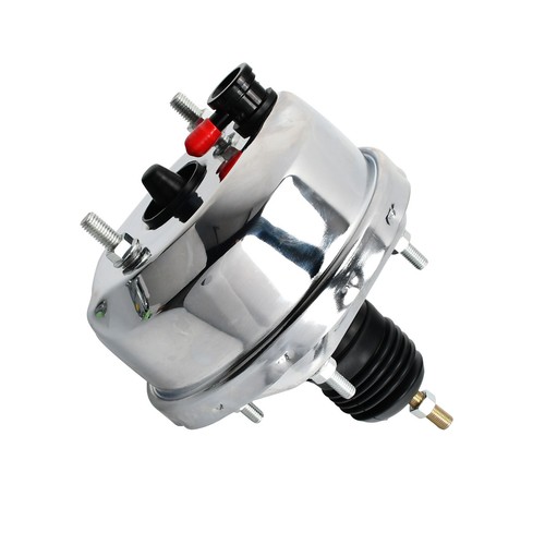 "7"" Chrome Street Hot Rod Custom Power Brake Booster & Master Cylinder ...