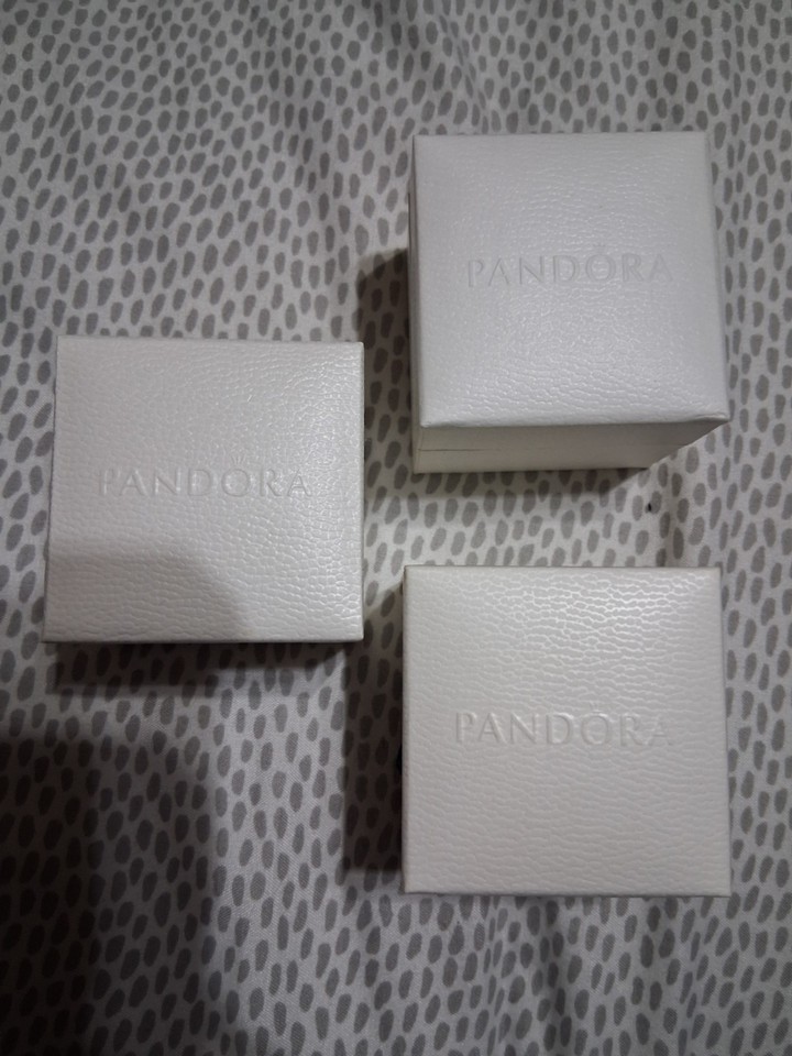 Genuine PANDORA Jewelry Empty Charm/Ring/Bead GIFT BOX Lot Of (3) | eBay