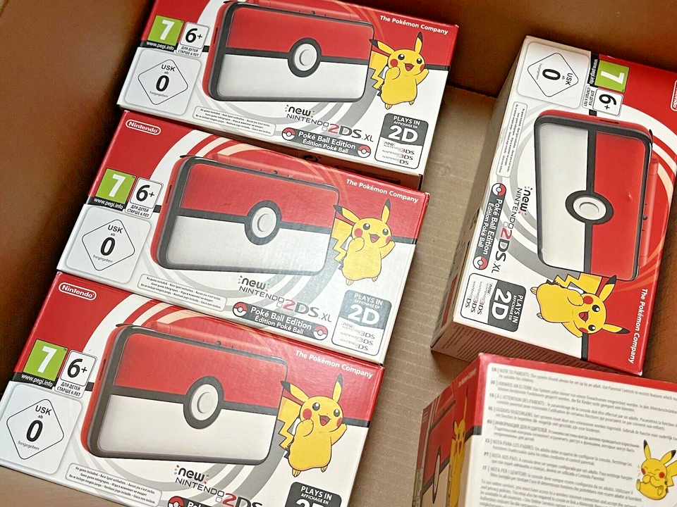 NEW NINTENDO 2DS XL POKEMON POKE BALL EDITION CONSOLE *BNIB* IPS ...